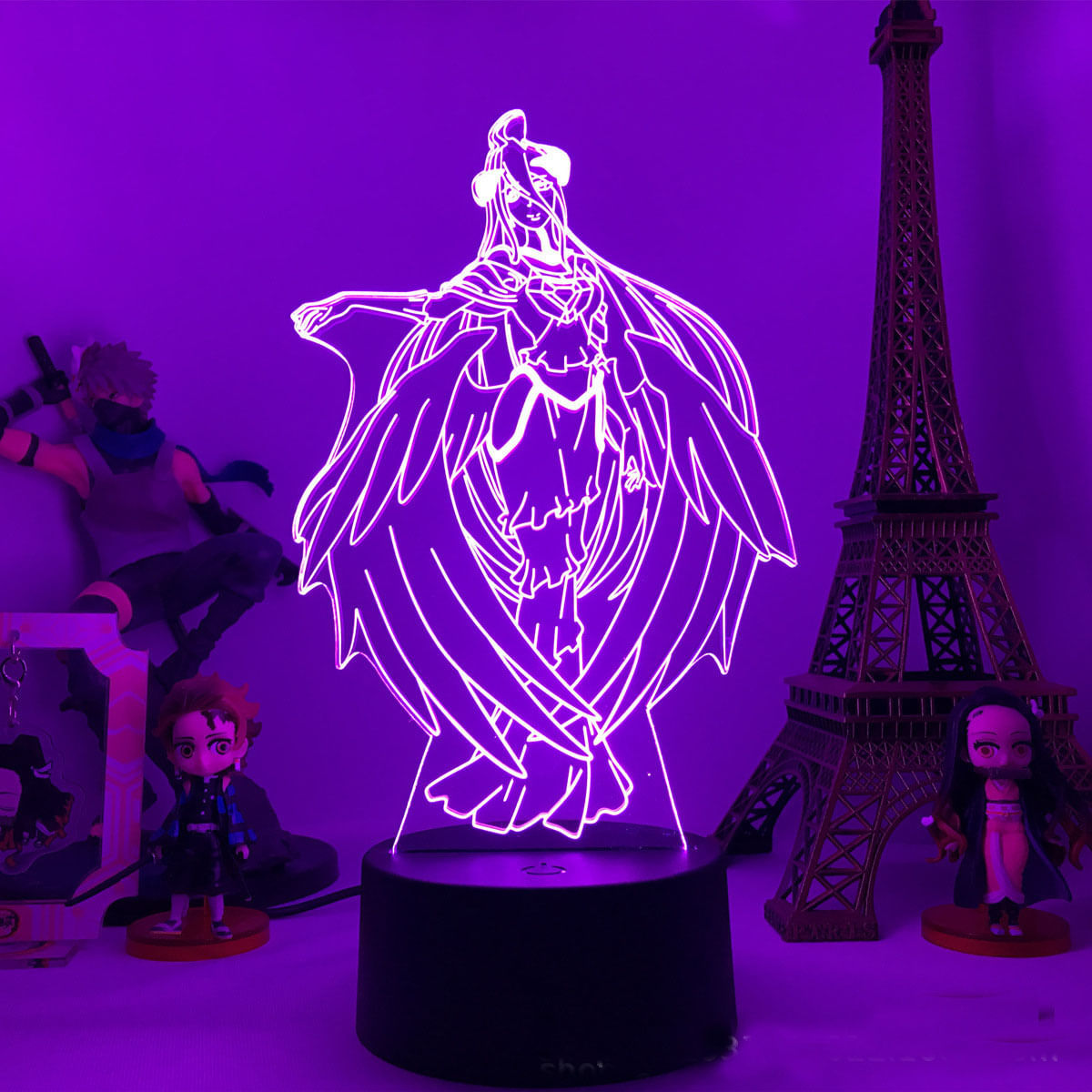 Lâmpada De Decoração De Anime Night Light Overlords 3D Illusion Com USB ...