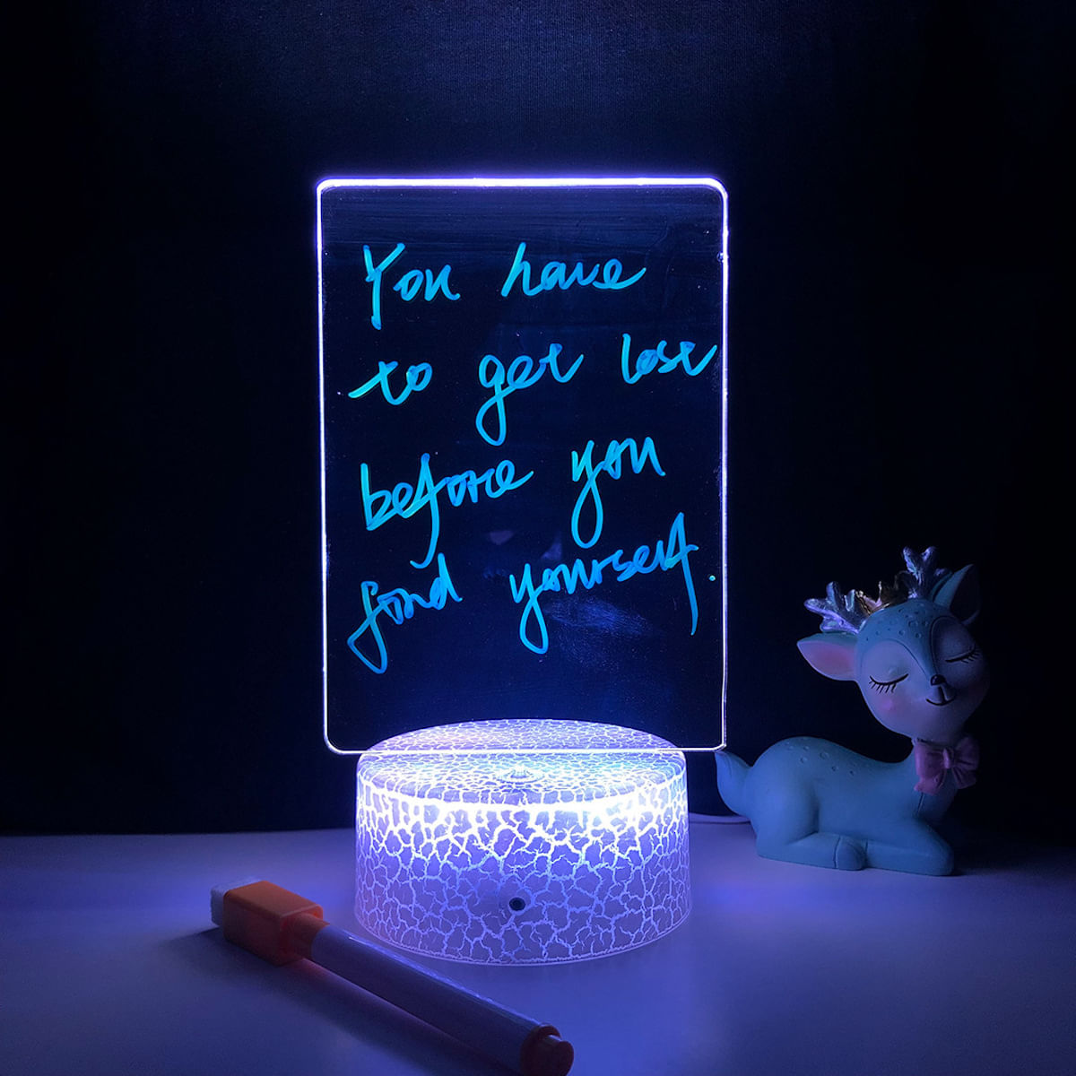 Lâmpada De Decoração De Anime Night Light 3d Illusion Com Base Colorida ...