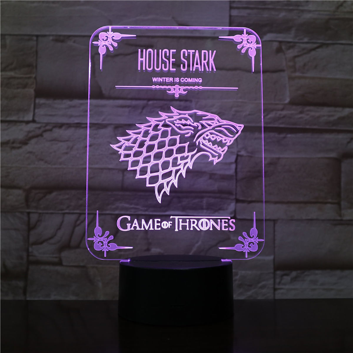 Lâmpada De Decoração De Anime Night Light Games Of Thrones House Starks ...