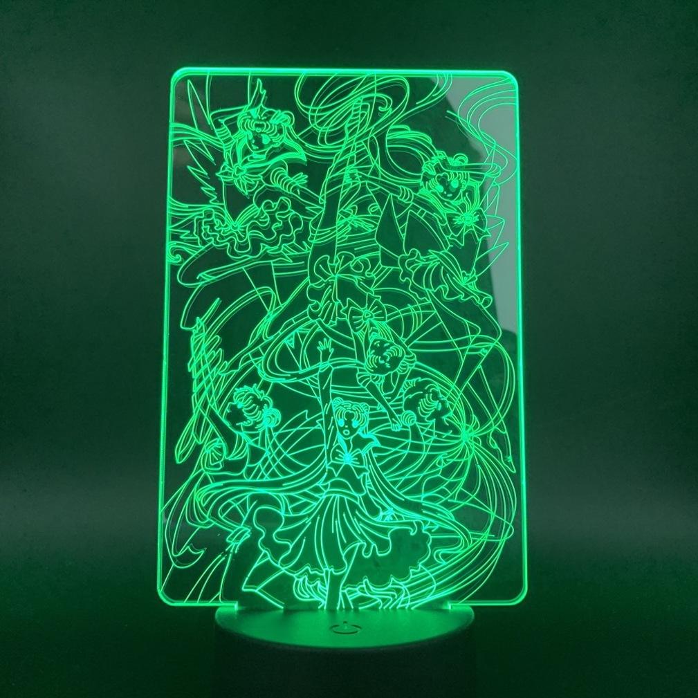 Lâmpada De Ilusão Led 3d Night Light Sailors Moons Com Cores - Carrefour