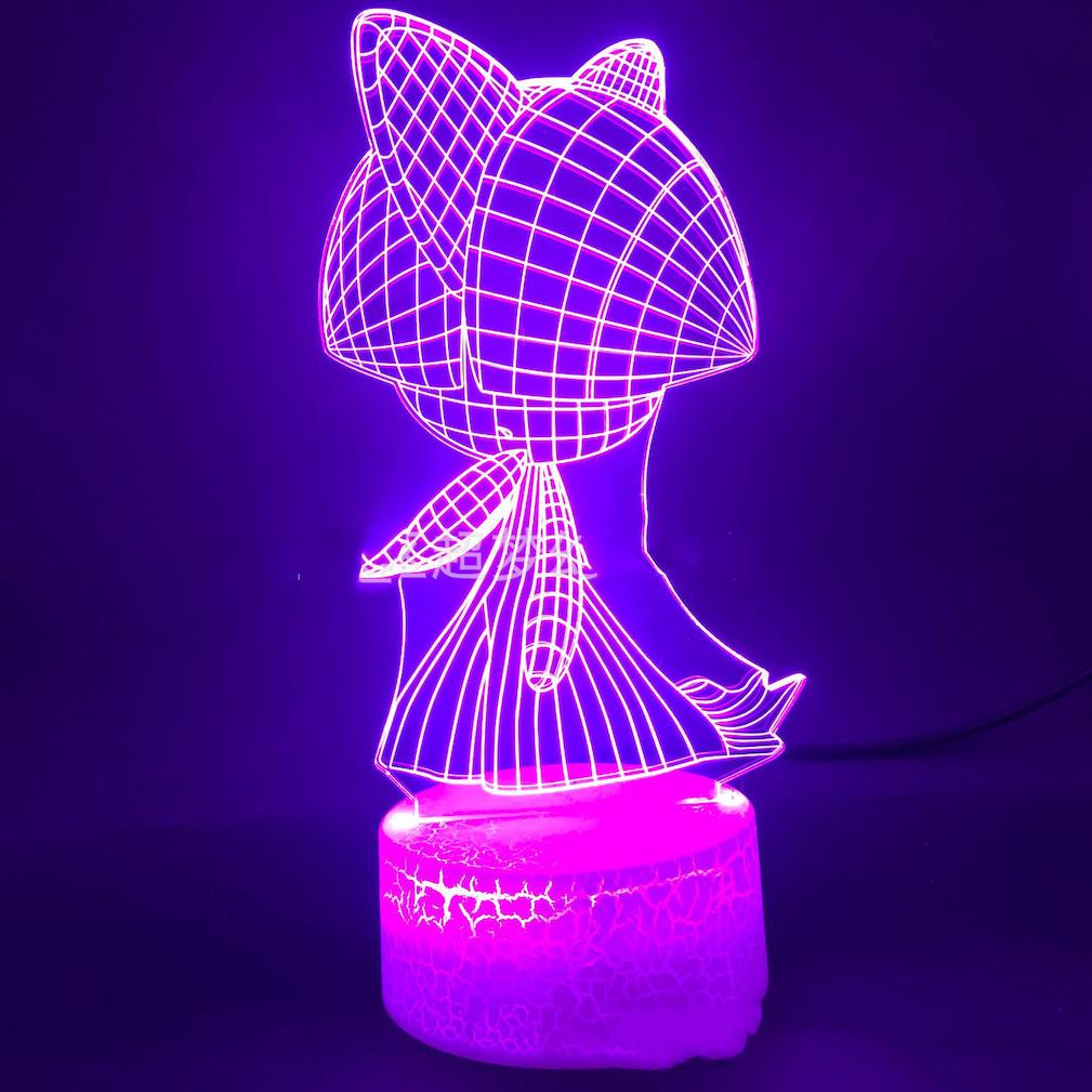 Lâmpada De Ilusão Led 3d Night Light Ralts Com Mudança De Cor - Carrefour