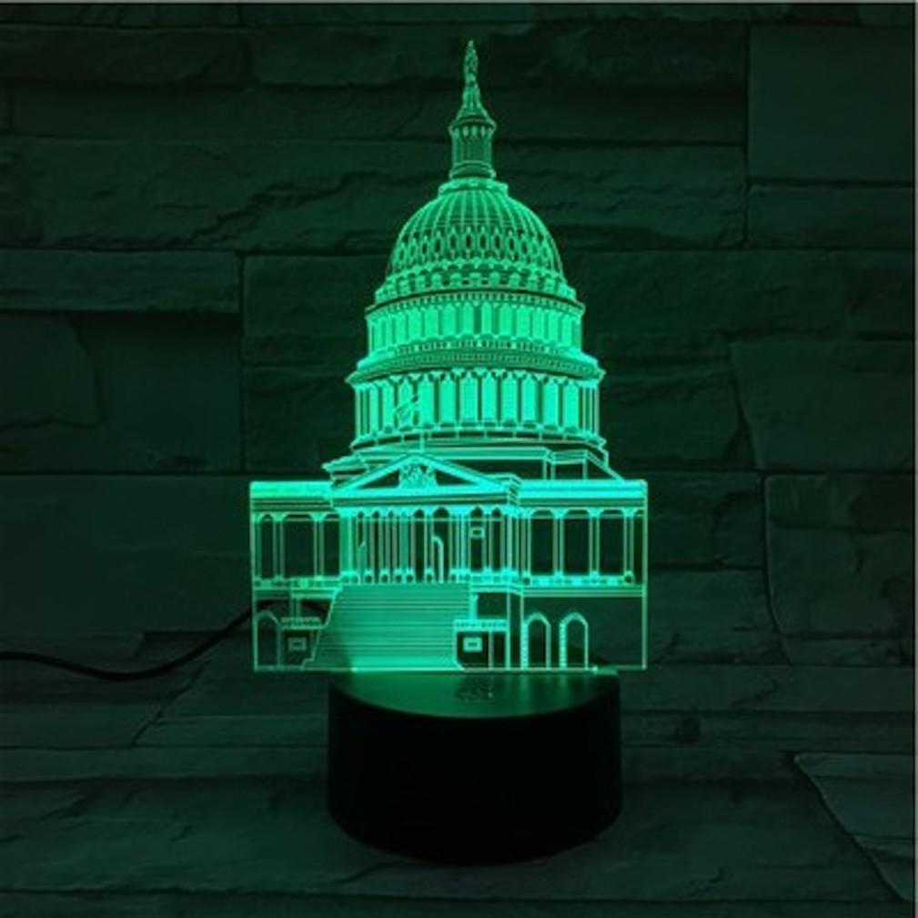 Lâmpada De Ilusão Led 3D Night Light White House - Carrefour