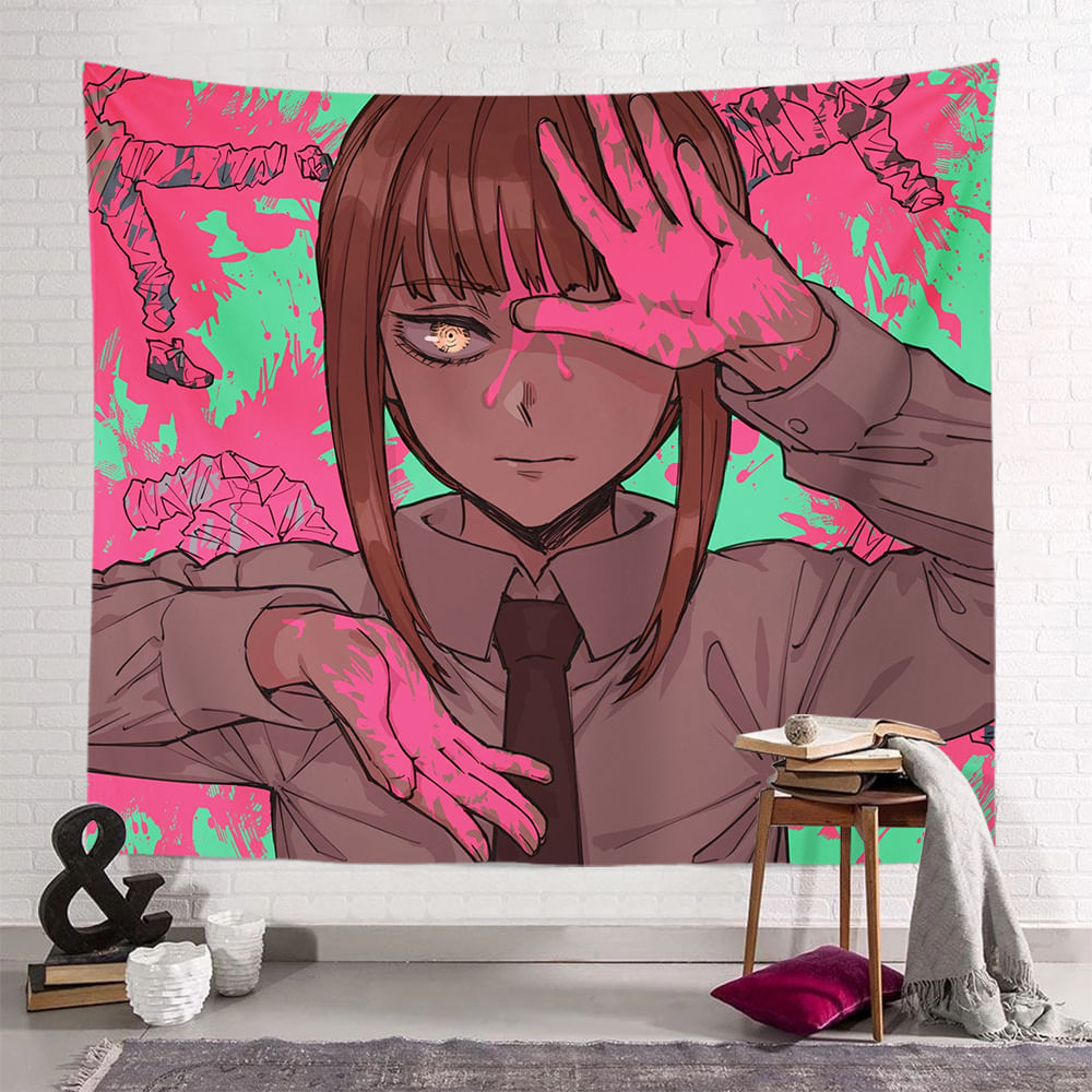 Tapeçaria Para Decoração De Parede Chainsaw Man Makima Anime - Carrefour