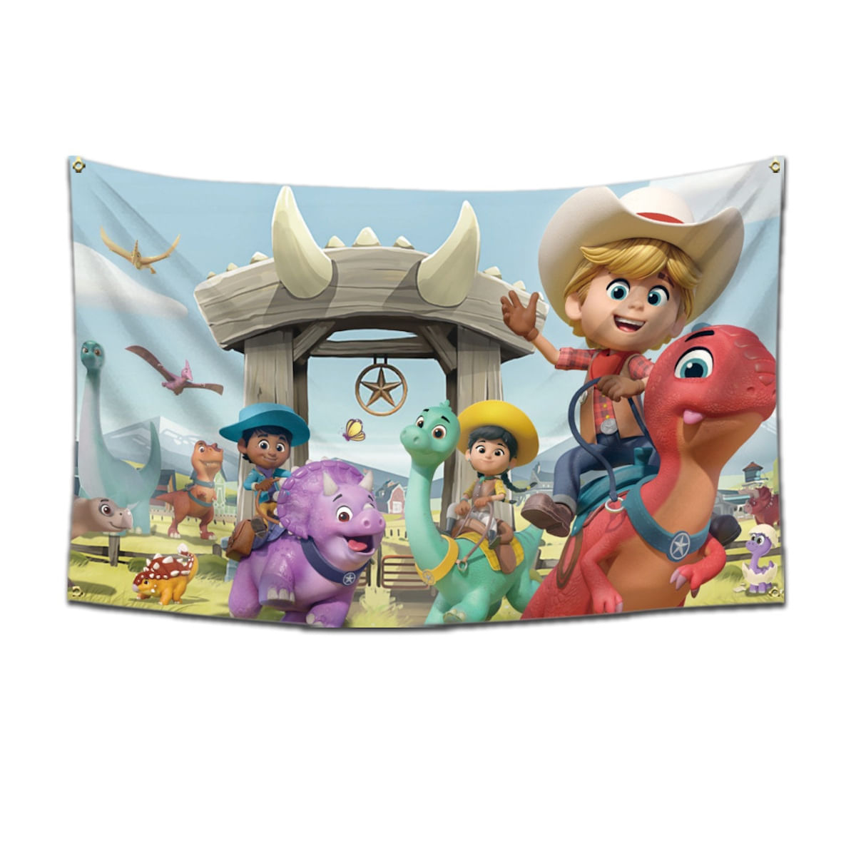 Tapeçaria Para Decoração De Parede Art Dinosaur Ranch Anime - Carrefour