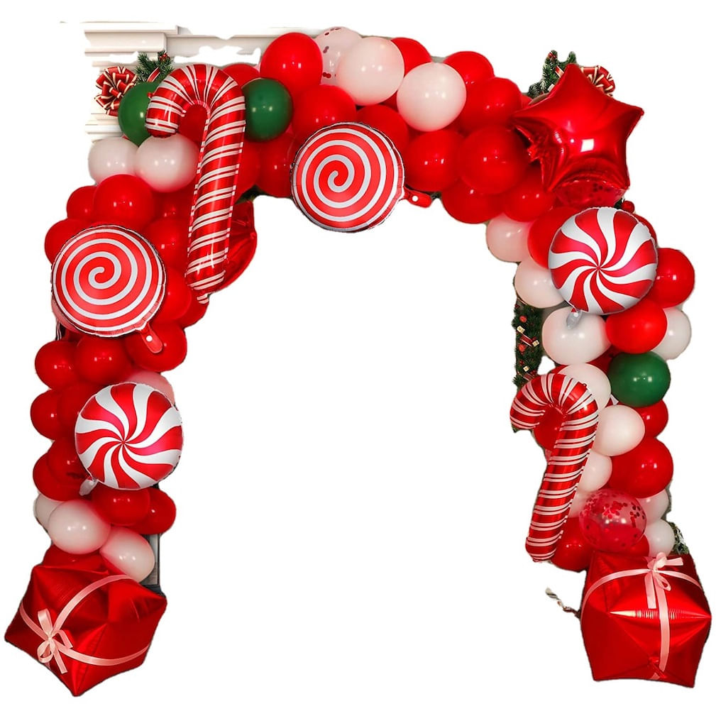 Kit Christmas Balloon Arch Garland, 200 Unidades De Confete Em Folha De ...
