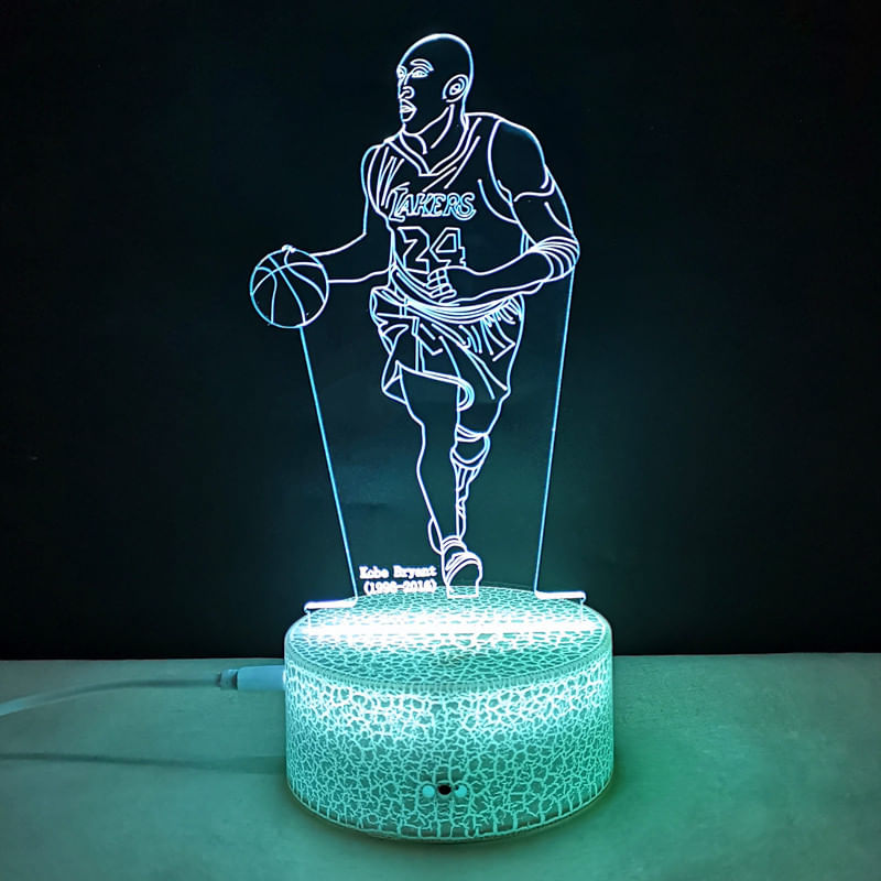 Luz Noturna Led 3d Kobe Bryant Que Muda De Cor Para Crianças - Carrefour