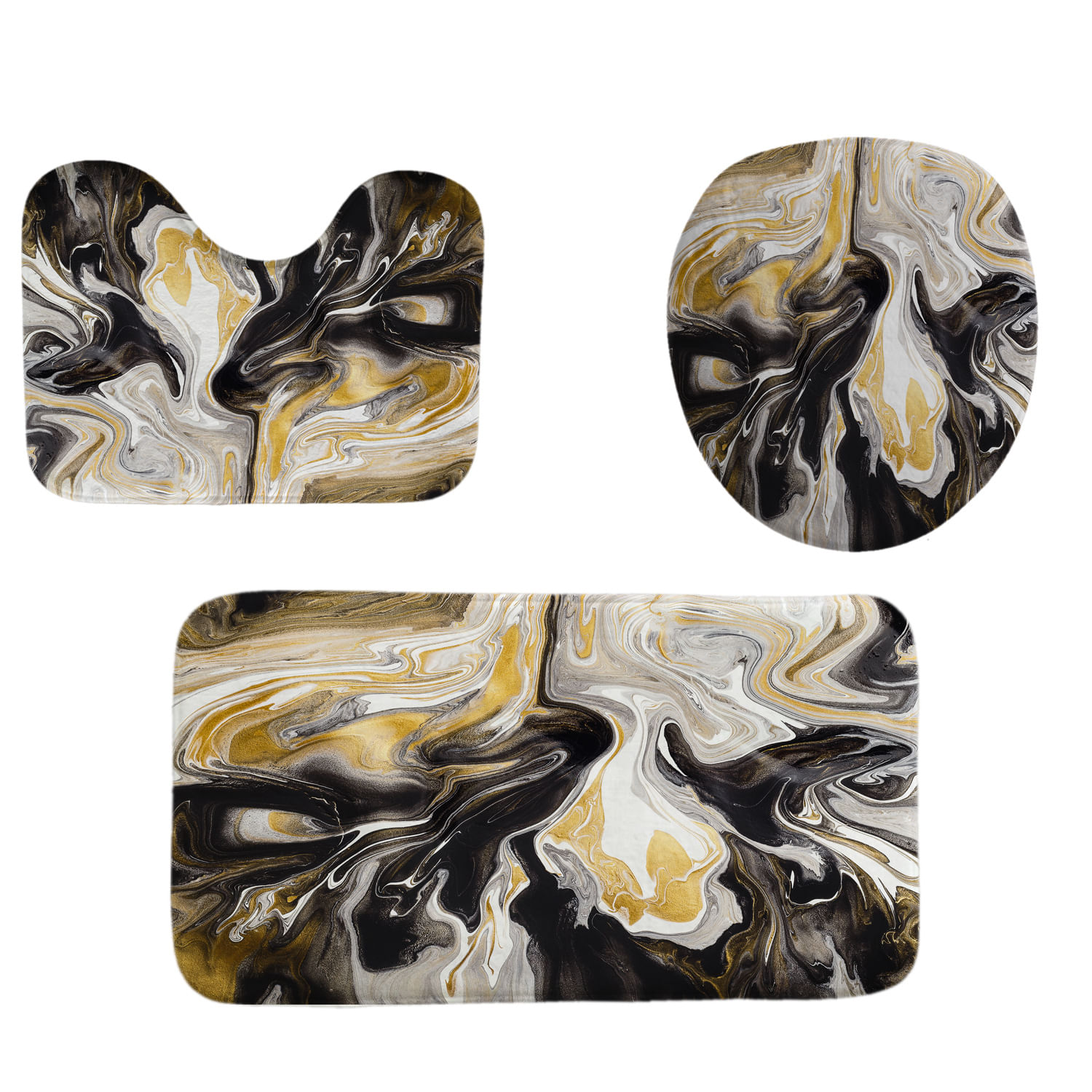 Conjunto De Decoração De Banheiro, Cortina De Chuveiro, Mármore, Tinta ...