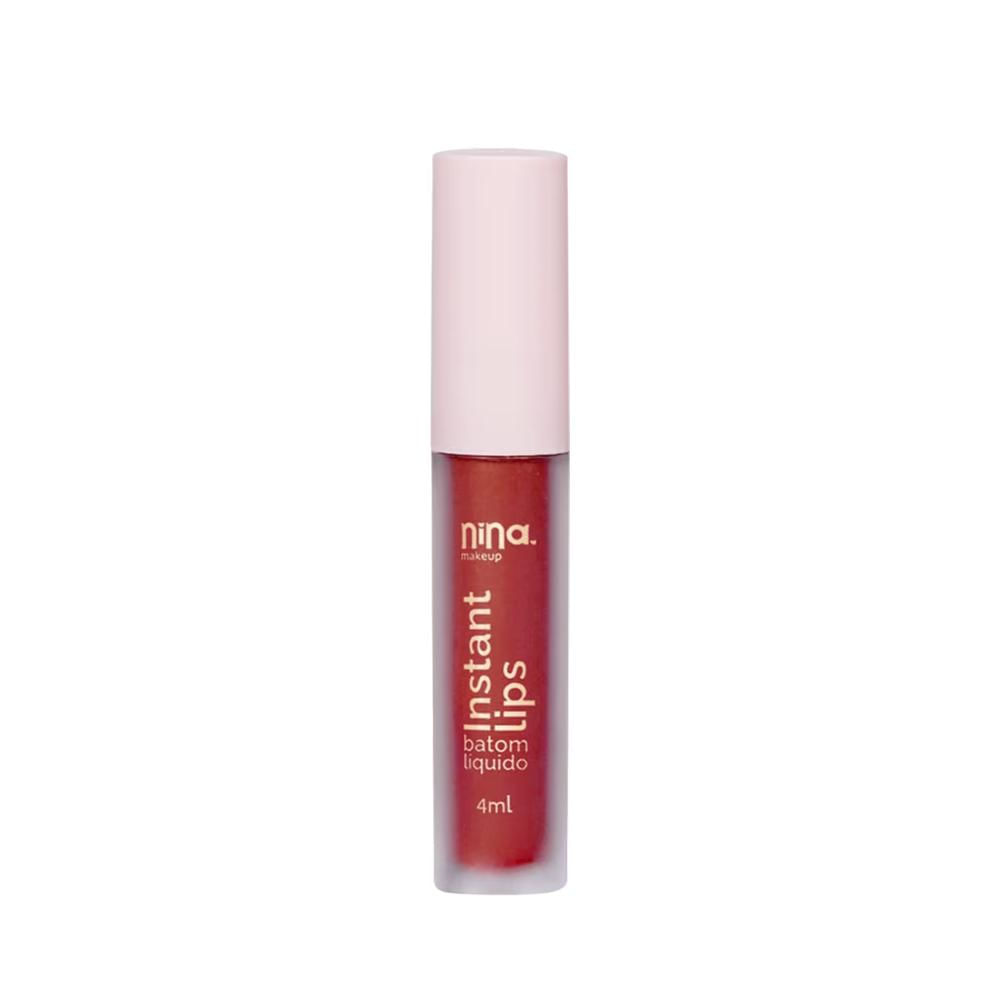 Nina Makeup Instant Lips Rubi Batom Líquido 4ml - Carrefour