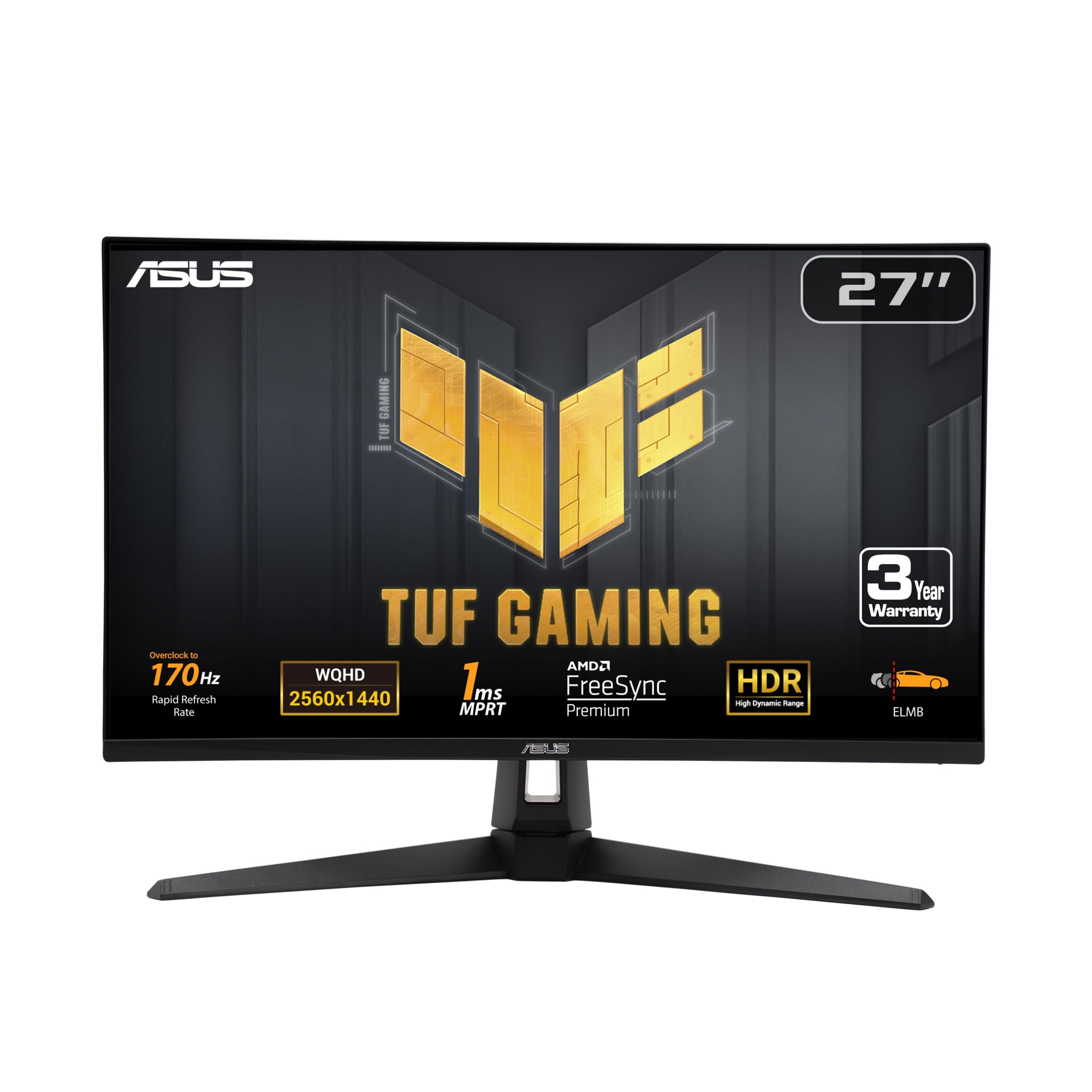 Monitor Asus Tuf Gaming Vg27aqa1a 27" Qhd (2560 X 1440) 170 Hz - Carrefour