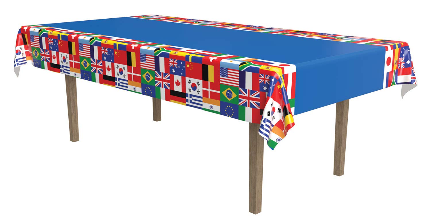 Toalha De Mesa Beistle International Flag Plastic 137x274cm - Carrefour