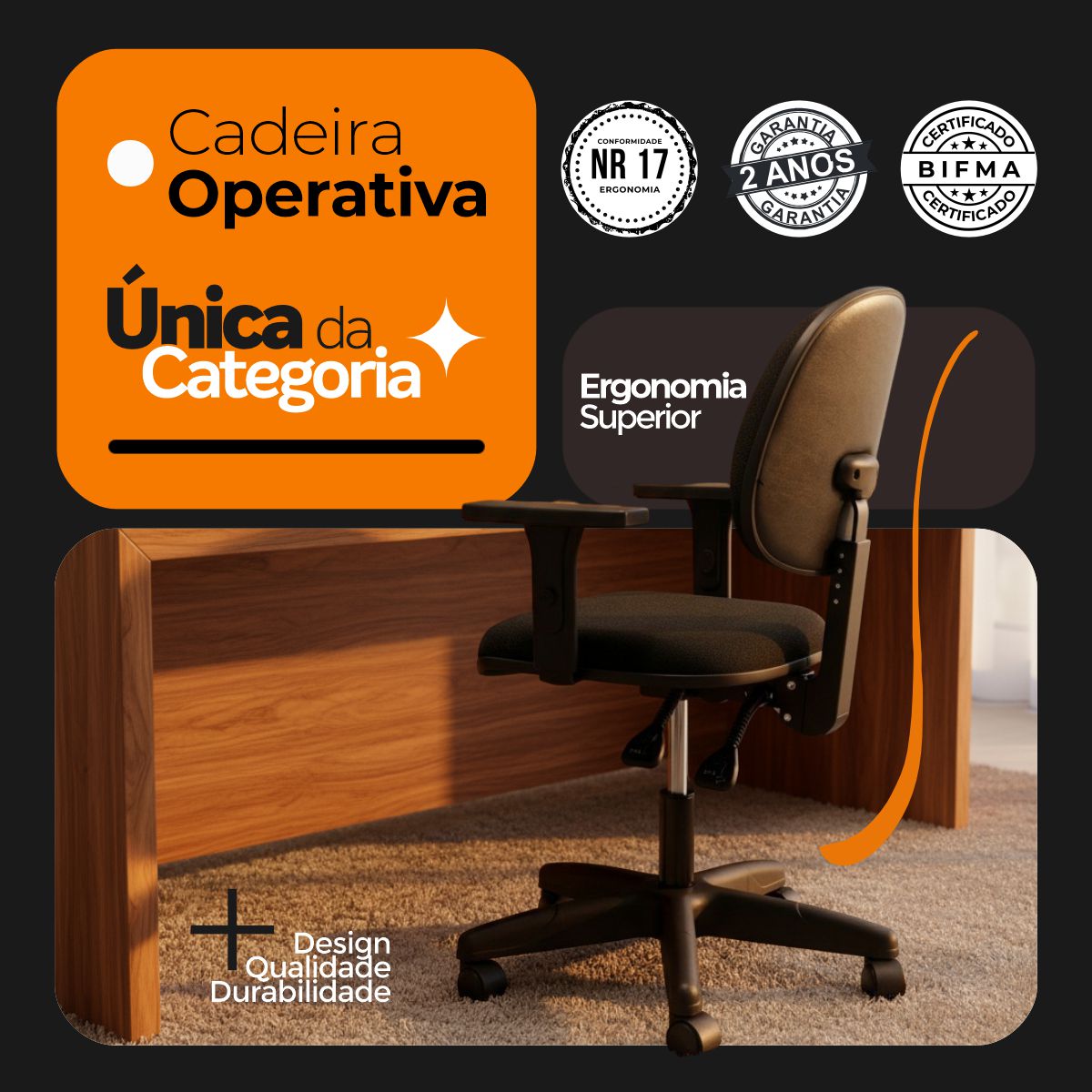 Cadeira De Escritório Oficial Operativa - 6 - Carrefour