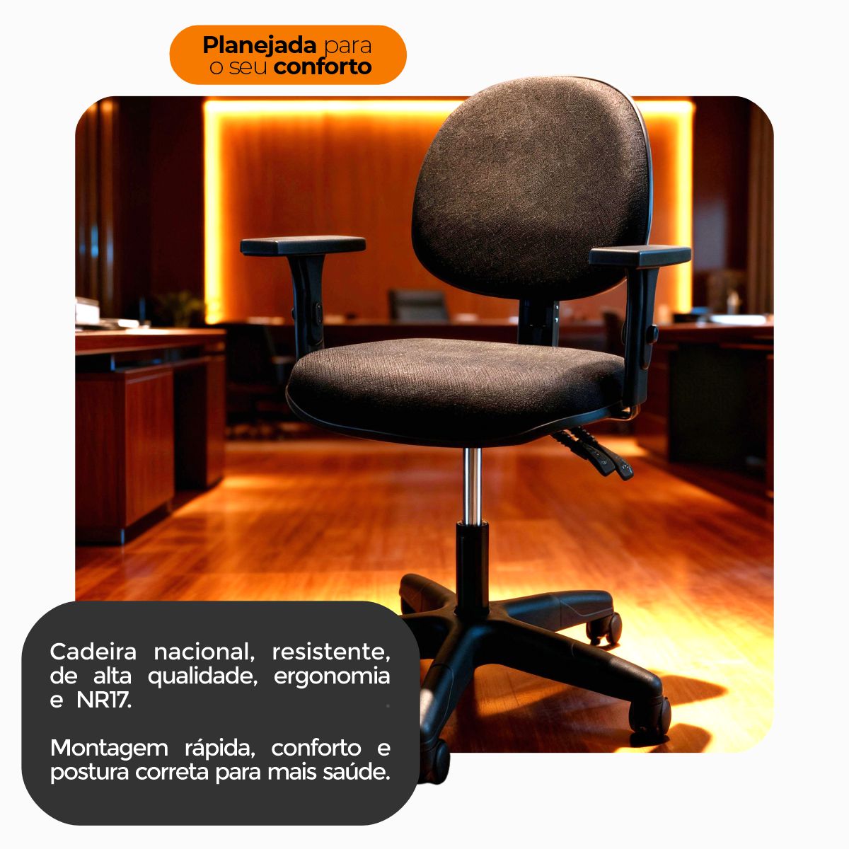 Cadeira De Escritório Oficial Operativa - 8 - Carrefour