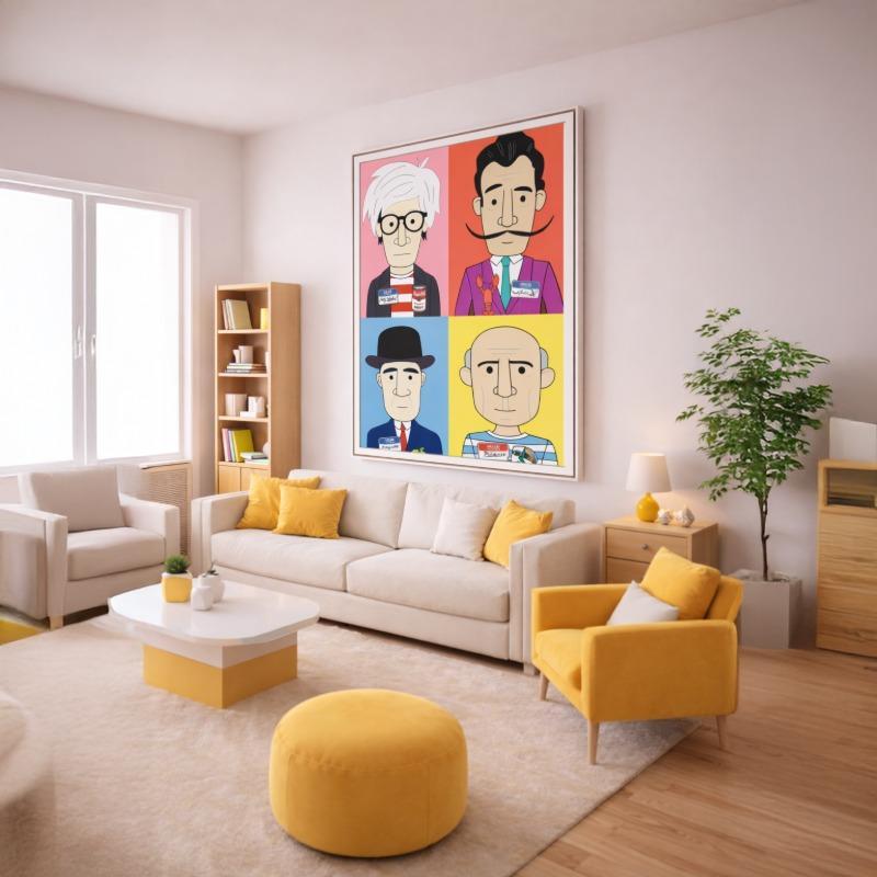 Quadro Canvas Famous Artist Posters 70x50cm Mold Preta - Carrefour