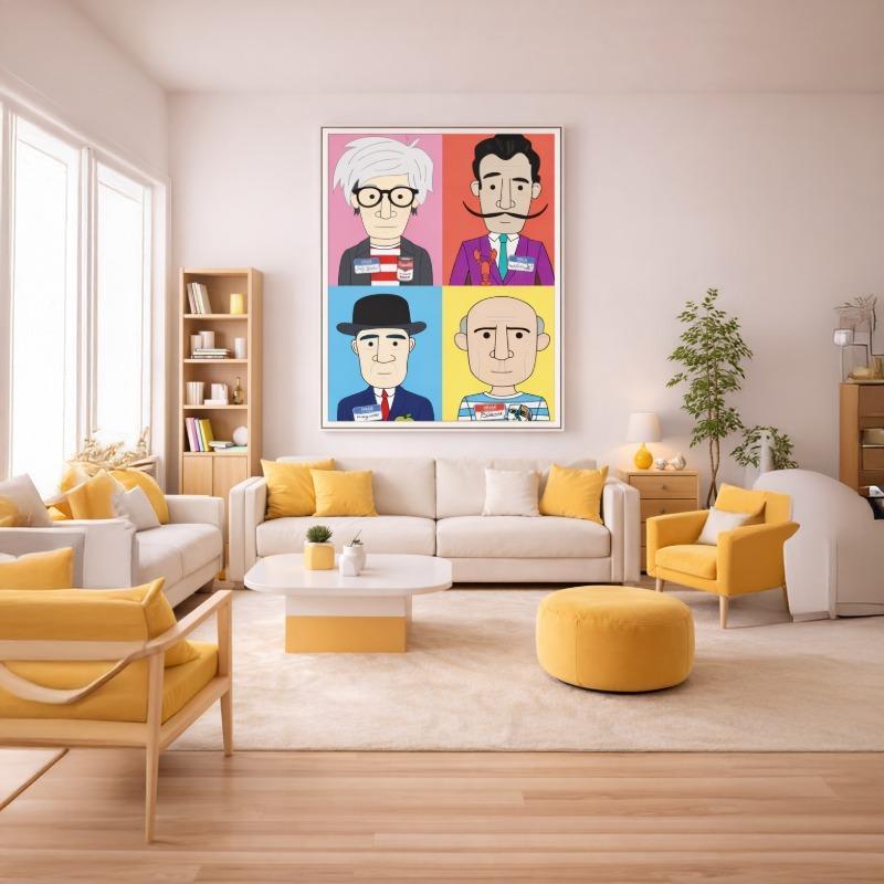 Quadro Canvas Famous Artist Posters 70x50cm Mold Preta - Carrefour