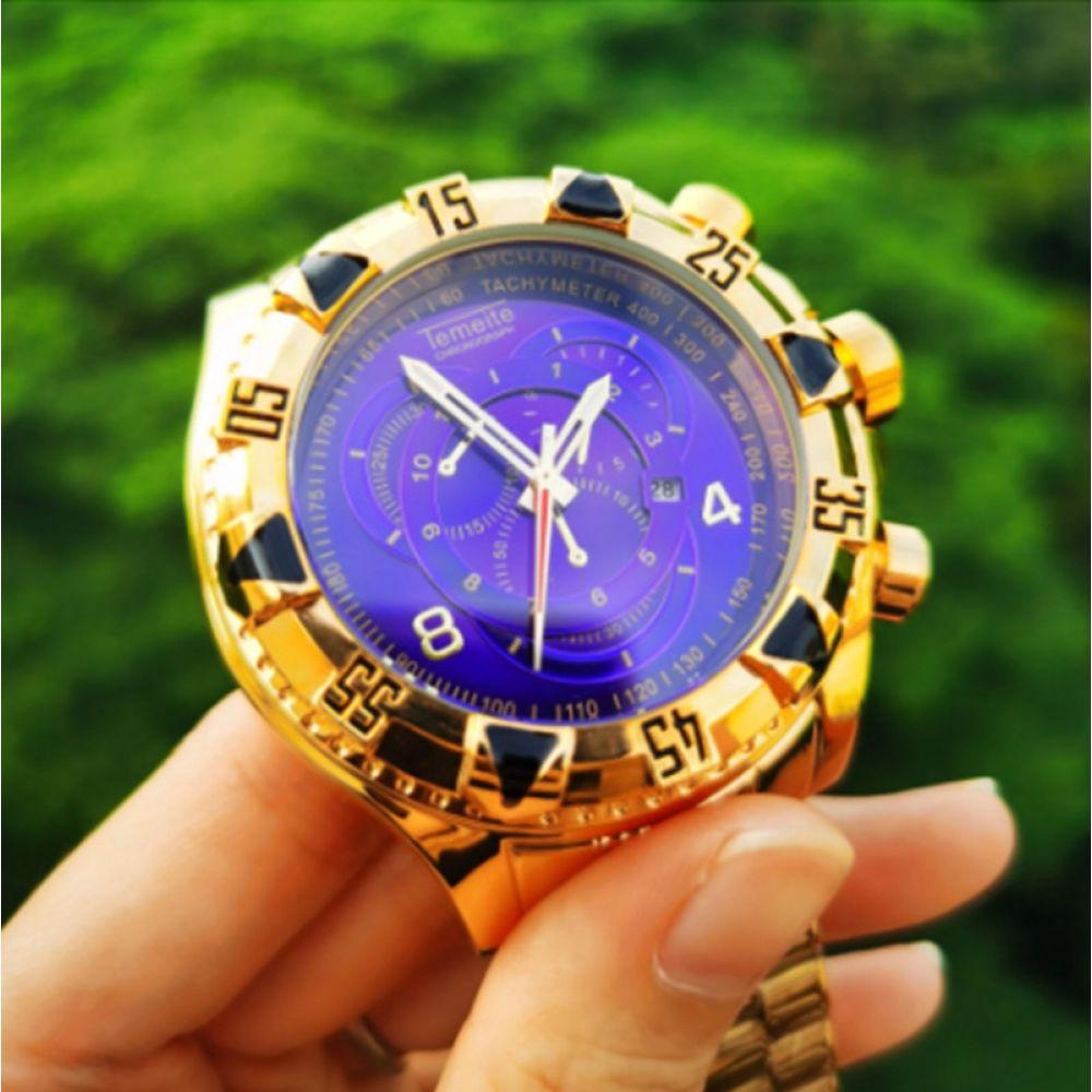 Relogio Reserve Temeite Super Luxuoso Bonito Dourado Grande - Carrefour