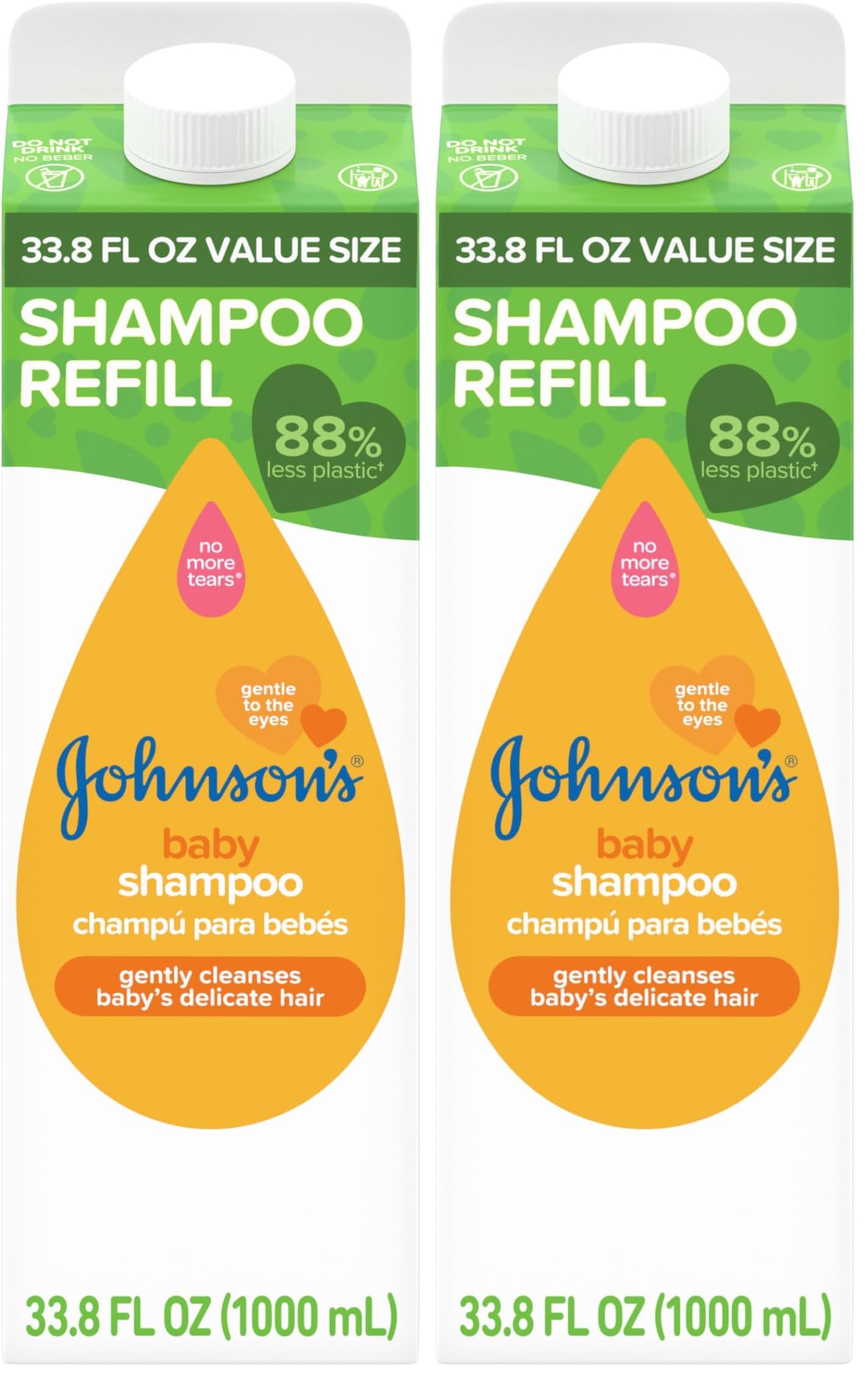 Shampoo Johnson's Baby Hipoalergênico Sem Lágrimas 2x1l - Carrefour