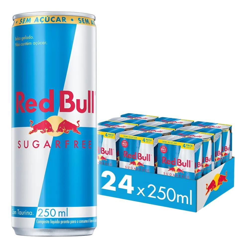 Pack De 24 Latas Red Bull Energético, Sugar Free, Sem Açúcar - Carrefour