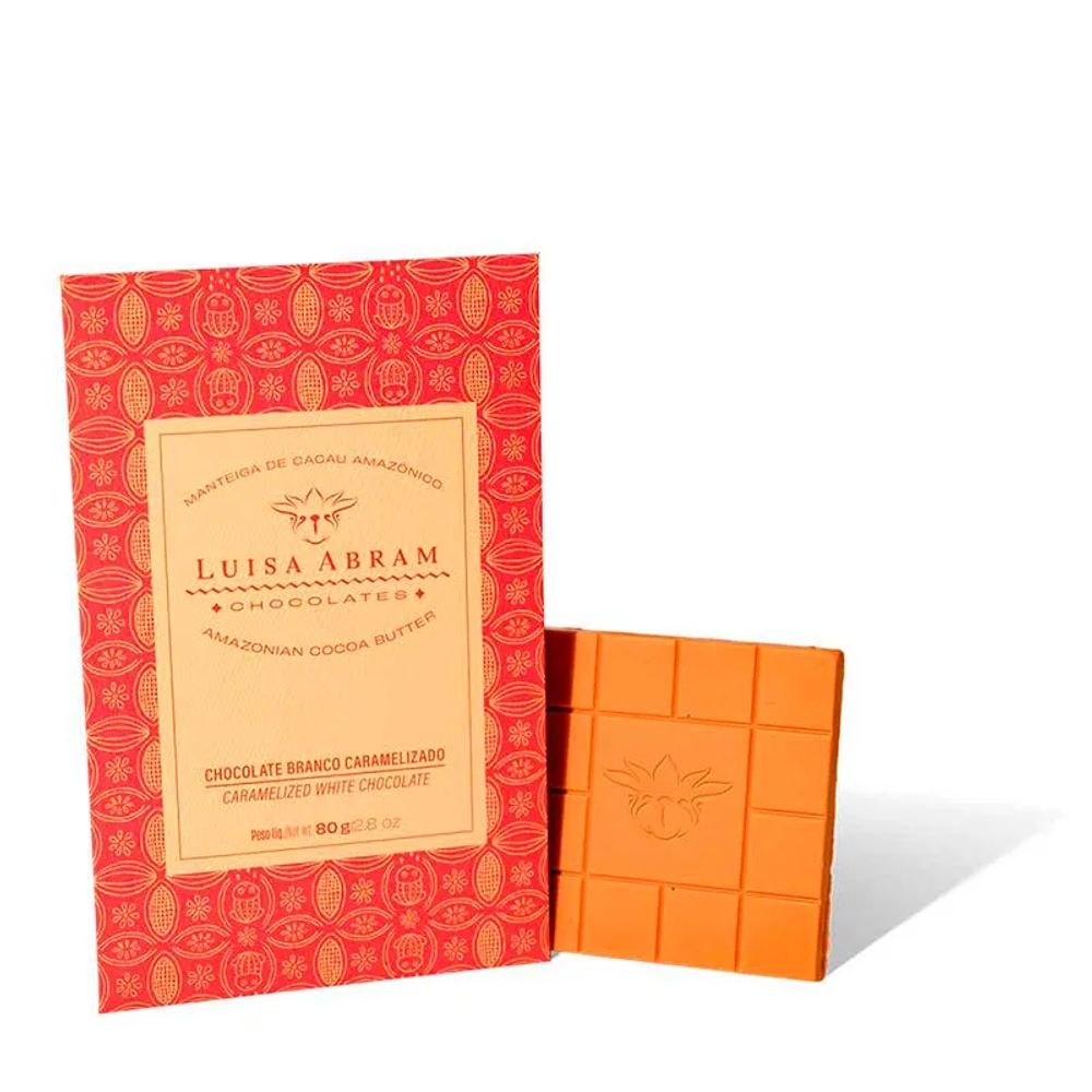 Chocolate Branco Caramelizado Luisa Abram 80g - Carrefour