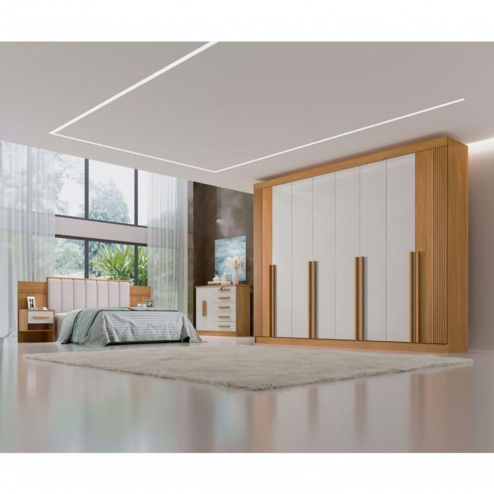 Guarda Roupa Casal Grande 8 Gavetas - Daymont-cinamomo-off White ...