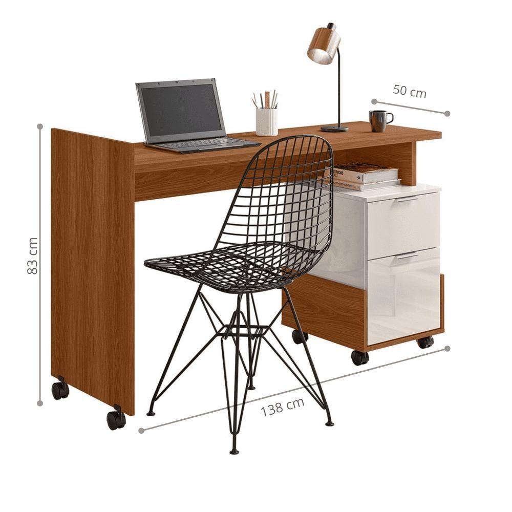 Mesa De Computador Australia Jequitiba-Off White - Carrefour