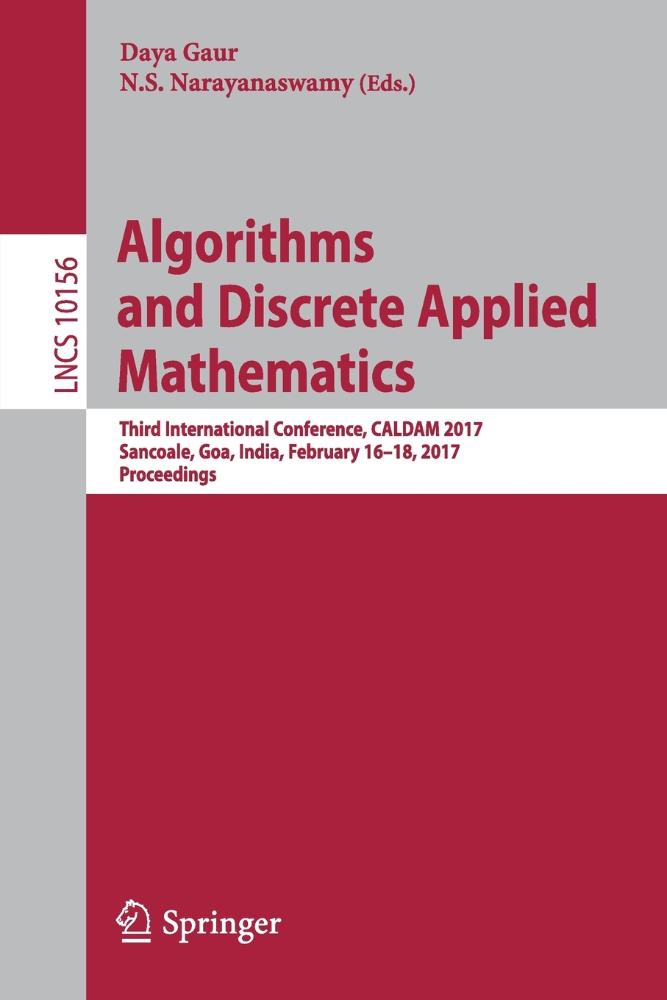 Algorithms and Discrete Applied Mathematics - Carrefour