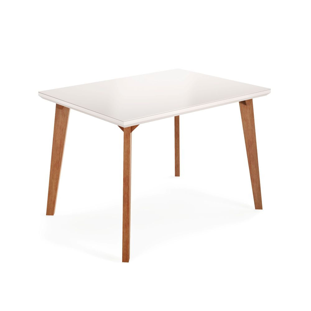 Mesa De Jantar 120cm Tampo Com Vidro Dubai Madetal - Carrefour