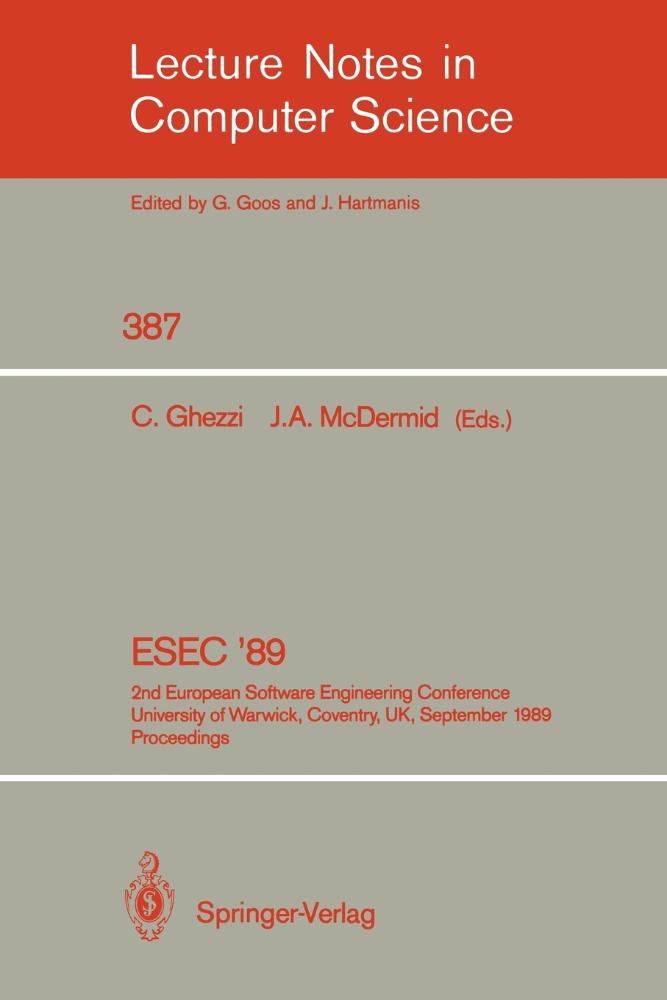 The book is concerned with the broad topic of software engineering. It comprises the proceedings ...