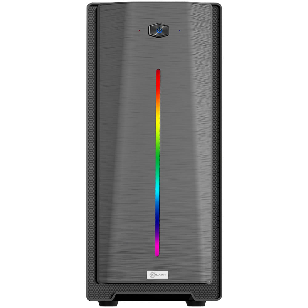 Gabinete Gamer Kalkan Veld Lite Rgb S/fan S/fonte Atx Midtower Fita Led ...