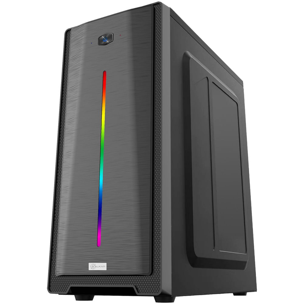 Gabinete Gamer Kalkan Veld Lite Rgb S/fan S/fonte Atx Midtower Fita Led ...