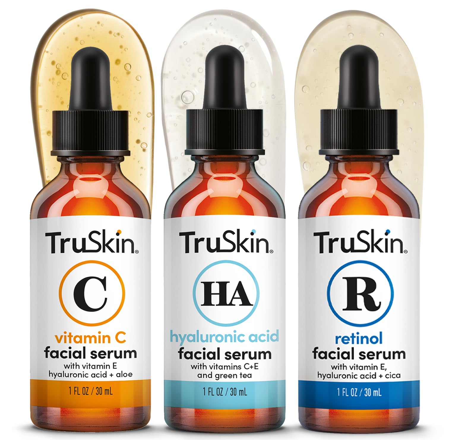 Sérum Facial Trio Truskin Vitamina C, Retinol E Ácido Hialurônico ...