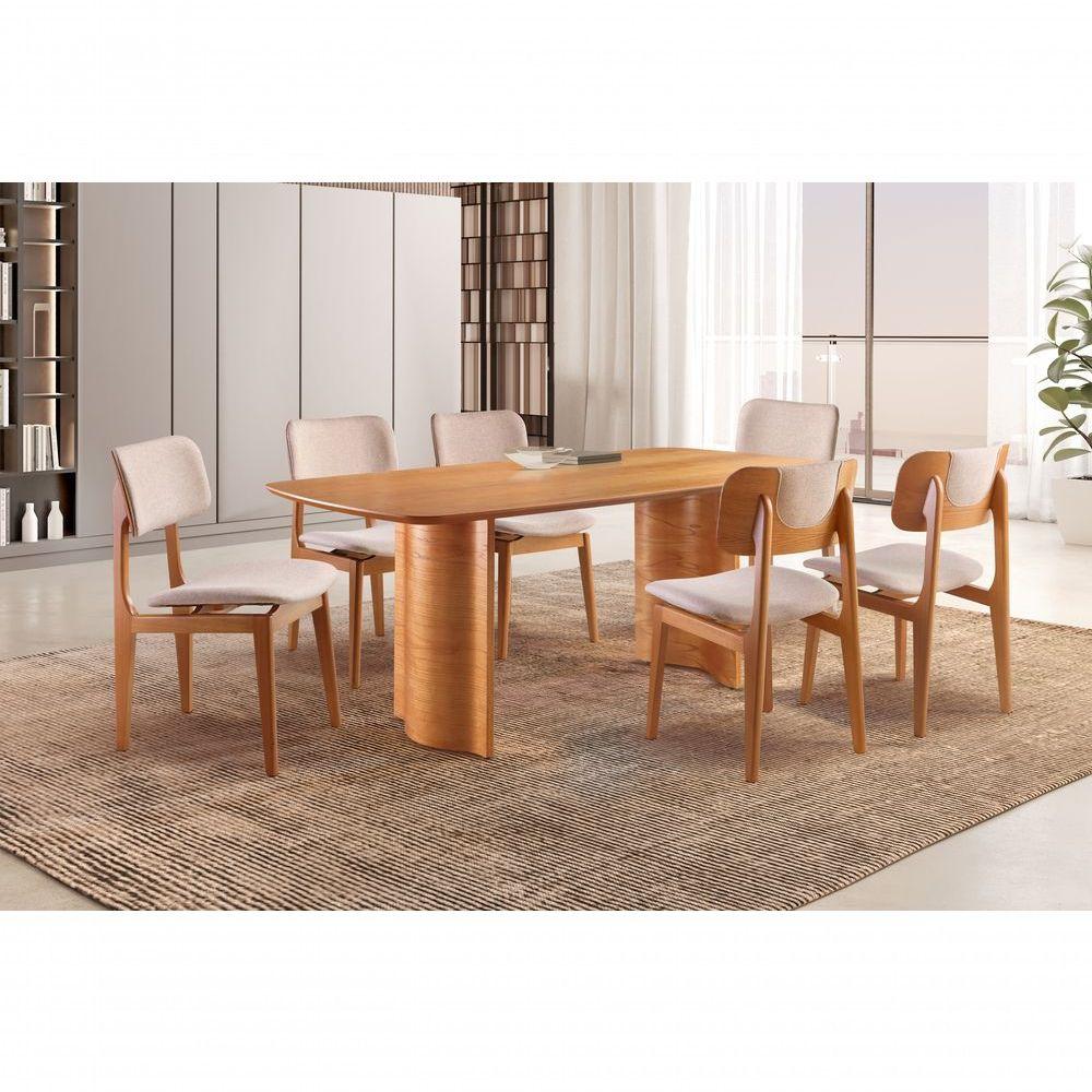 Sala De Jantar Moderna 6 Cadeiras - Skye - Requinte Salas - Carrefour