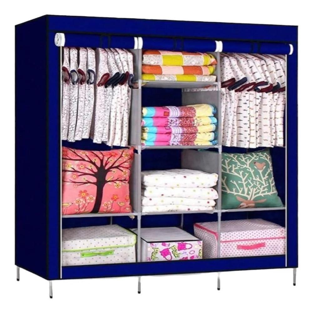 Guarda Roupa Cabideiro Portátil Solteiro E Closet 8 Prateleiras ...