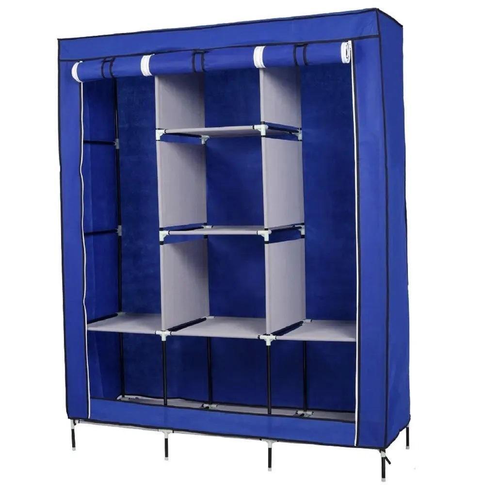 Guarda Roupa Cabideiro Portátil Solteiro E Closet 8 Prateleiras ...