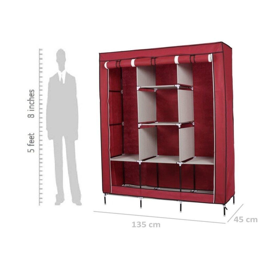 Guarda Roupa Cabideiro Portátil Solteiro E Closet 8 Prateleiras ...
