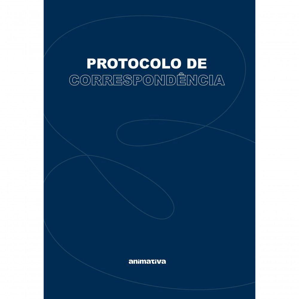 Livro Protocolo De Correspondência 104 Folhas 22,5cm X 16cm X 1cm Azul ...