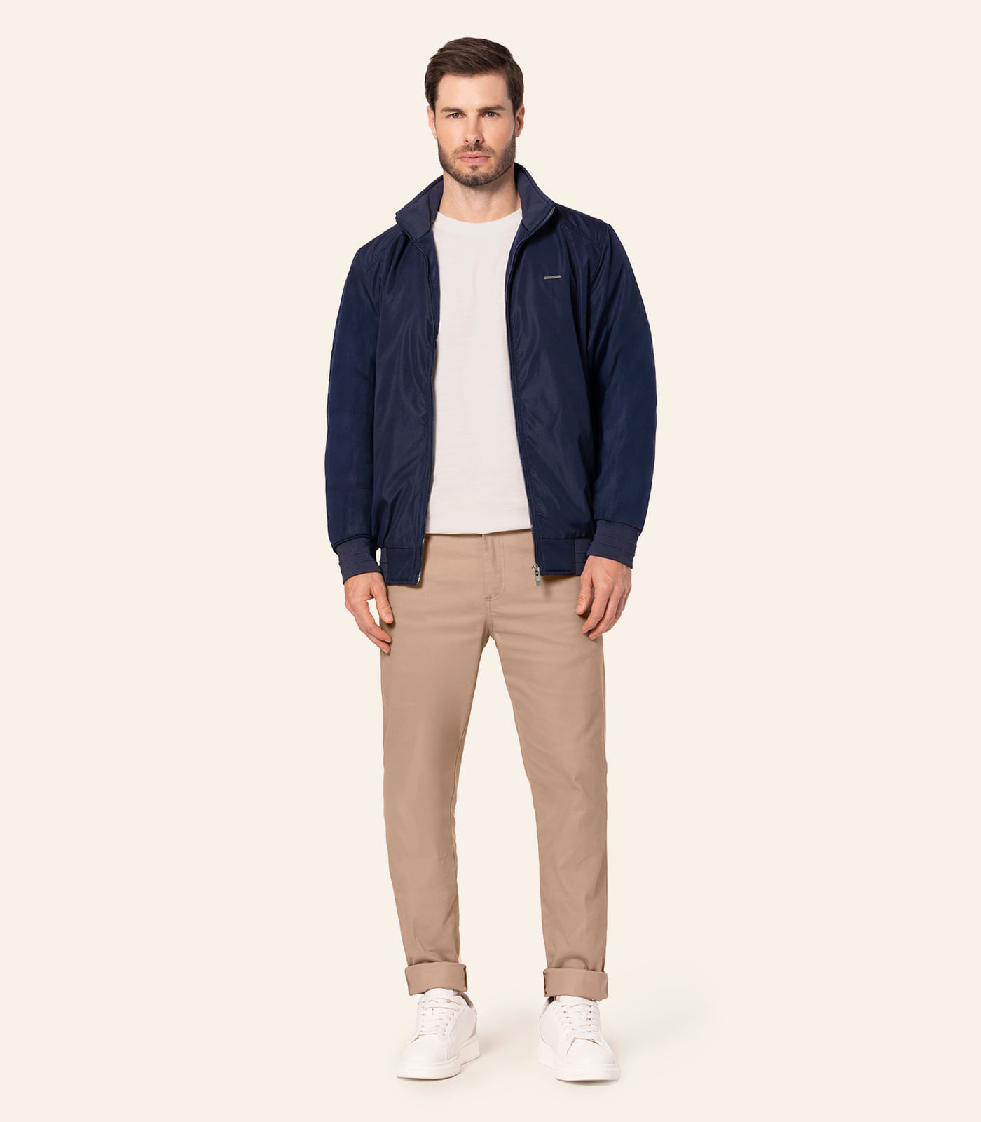 Jaqueta Masculina Microfibra Forrada Diametro Azul P - Carrefour