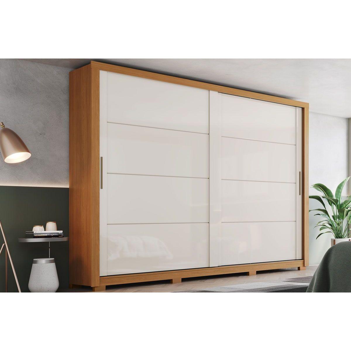 Guarda Roupa Casal 2 Portas Correr Palace Cinamomo/off Henn - Carrefour