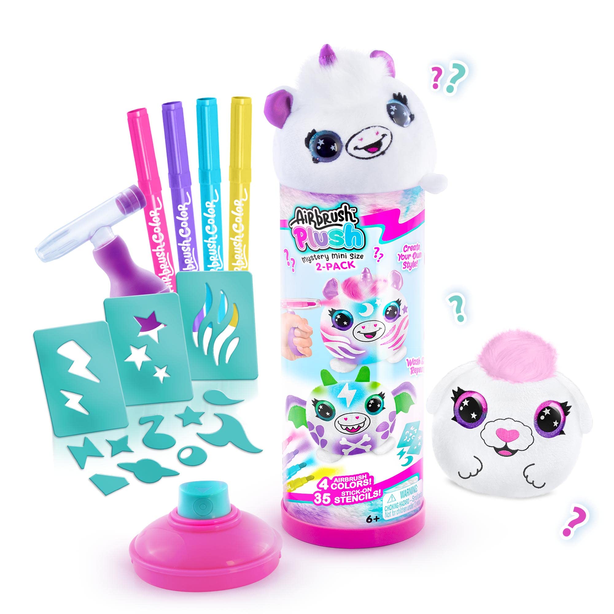 Toy Canal Toys Personalize Airbrush Plush Mini Mystery, Pacote Com 2 ...