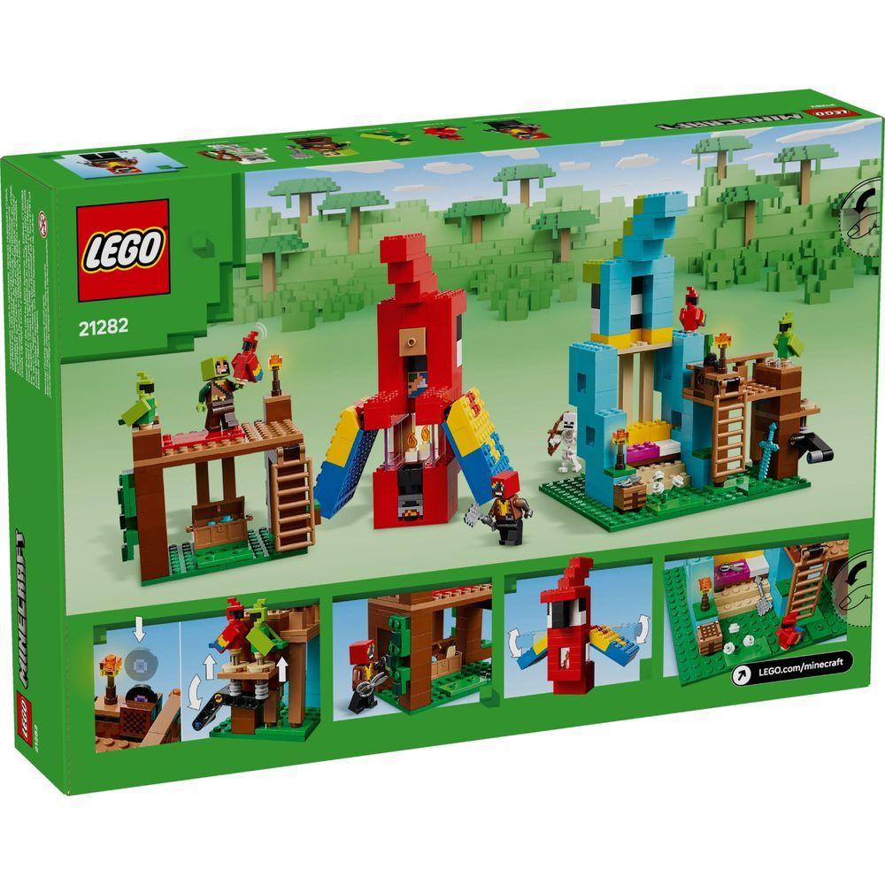 Conjunto De Construção Lego Minecraft As Casas Dos Papagaios 21282 Com ...