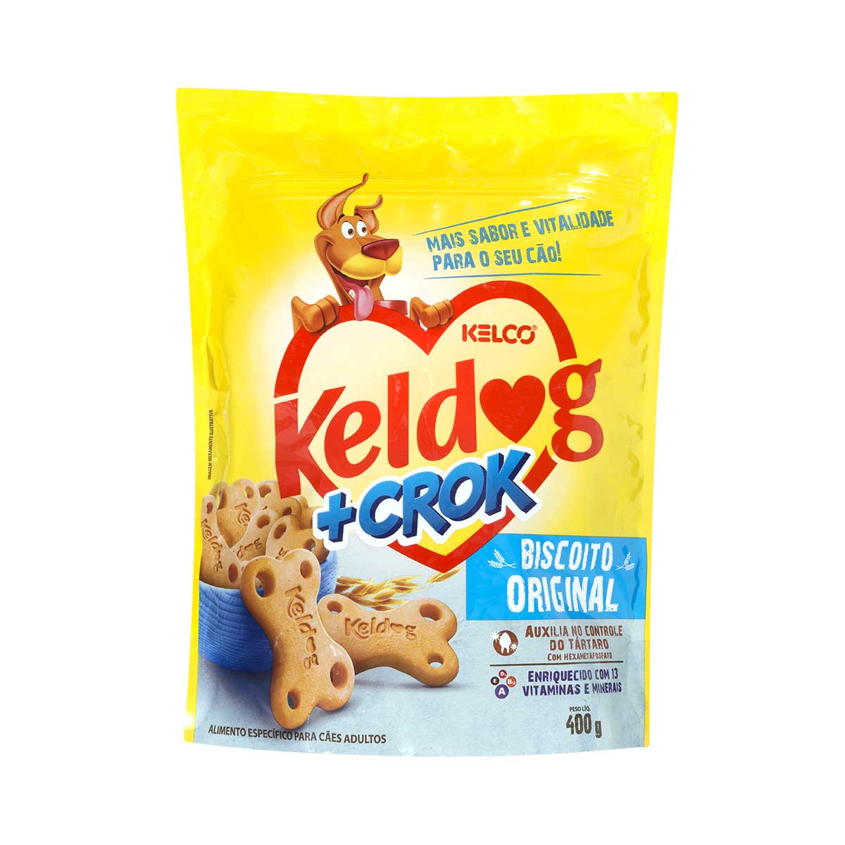 Biscoito para Cachorro Original Keldog + Crok 400g - Carrefour