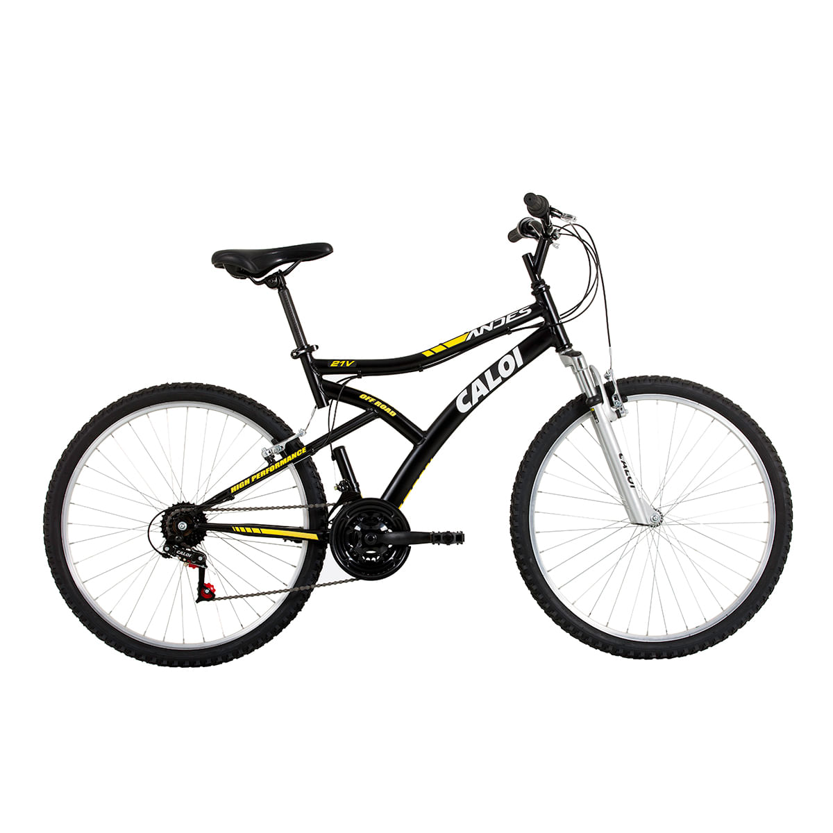 Bicicleta Caloi Aro 26 - 21 Marchas Andes Mountain Bike Preta ...
