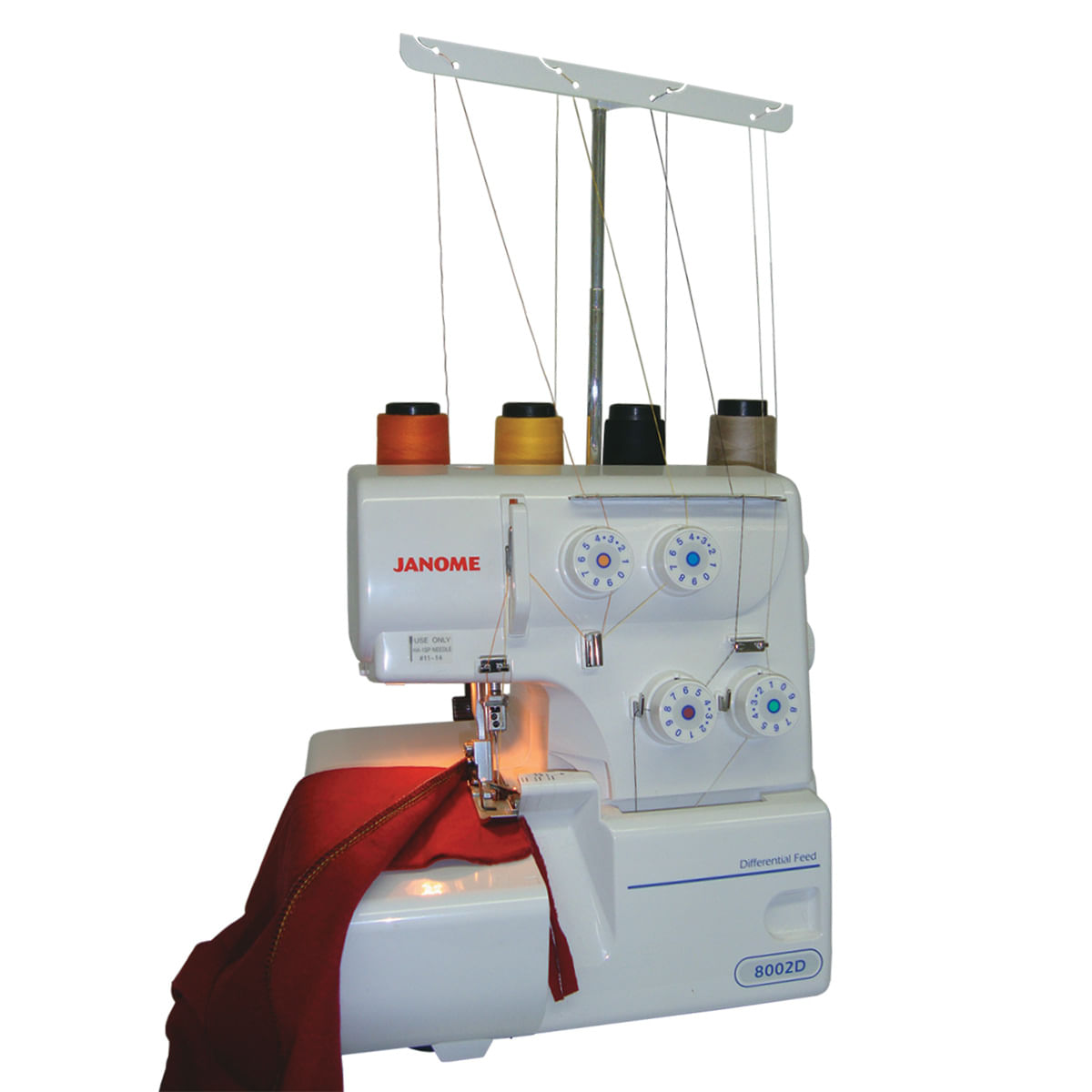 Máquina de Costura Overlock Mecânica Janome 8002D Pontos Branca 220V ...