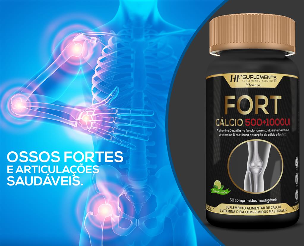 Suplemento Alimentar de Cálcio e Vitamina D.Conheça agora o FORT CÁLCIO ...