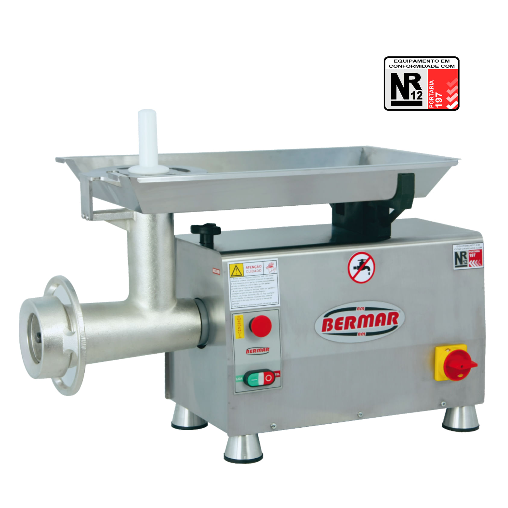Picador moedor de Carne Boca 98 B Monofásico Motor 3 HP Bocal Inox BM ...