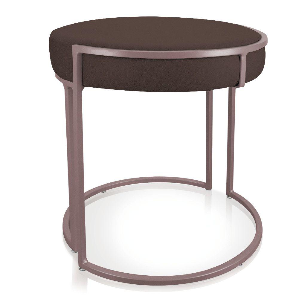 Puff Love Suede Marrom Base Industrial Rose - Drossi O Puff Love é ...