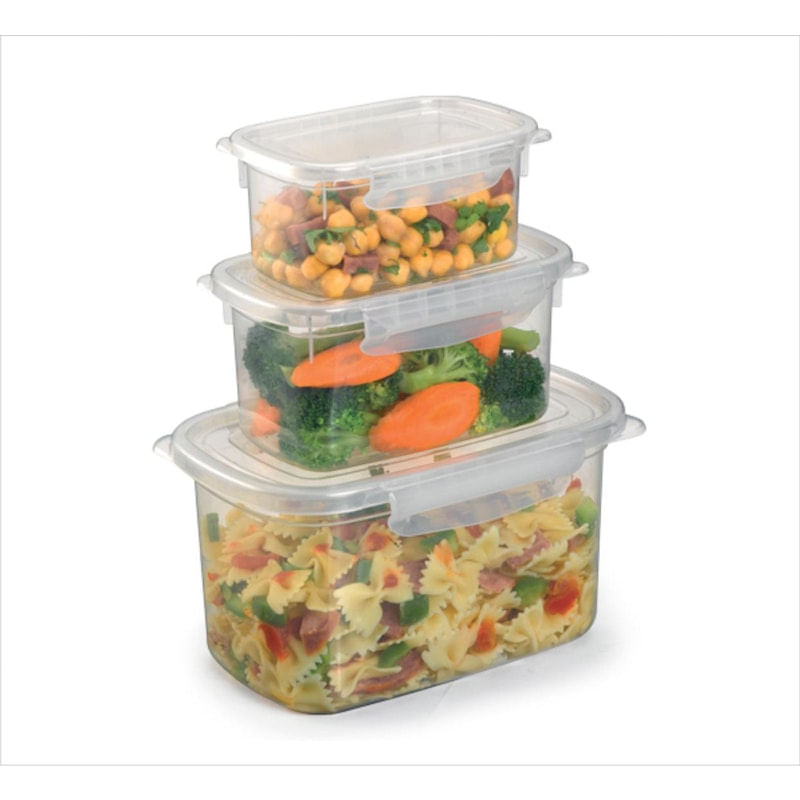 Kit com 3 potes retangulares altos - Carrefour