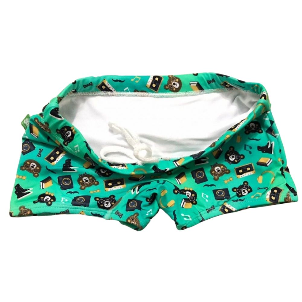 Sunga Boxer Infantil San Maré Estampada Ursinho Verde - - Carrefour