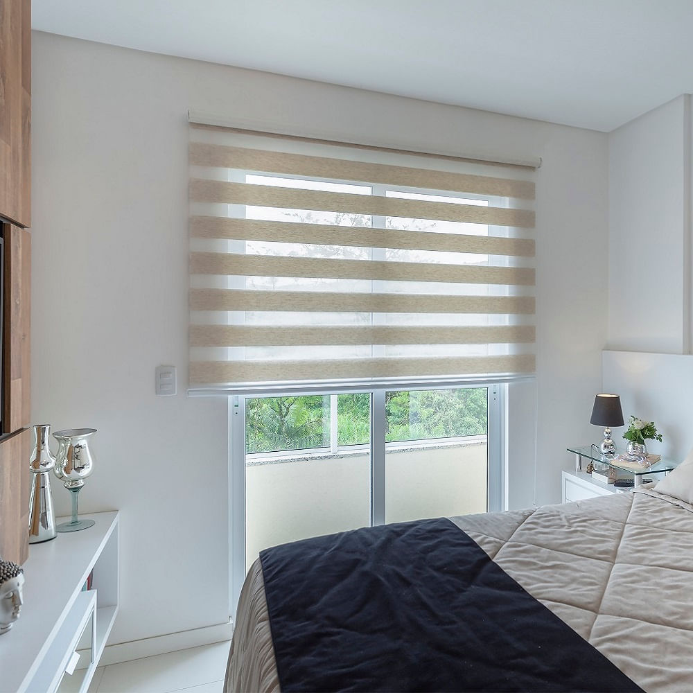 Persiana Rolo Dupla (1,80Lar. x 2,50Alt.) Double Vision Tecido ...