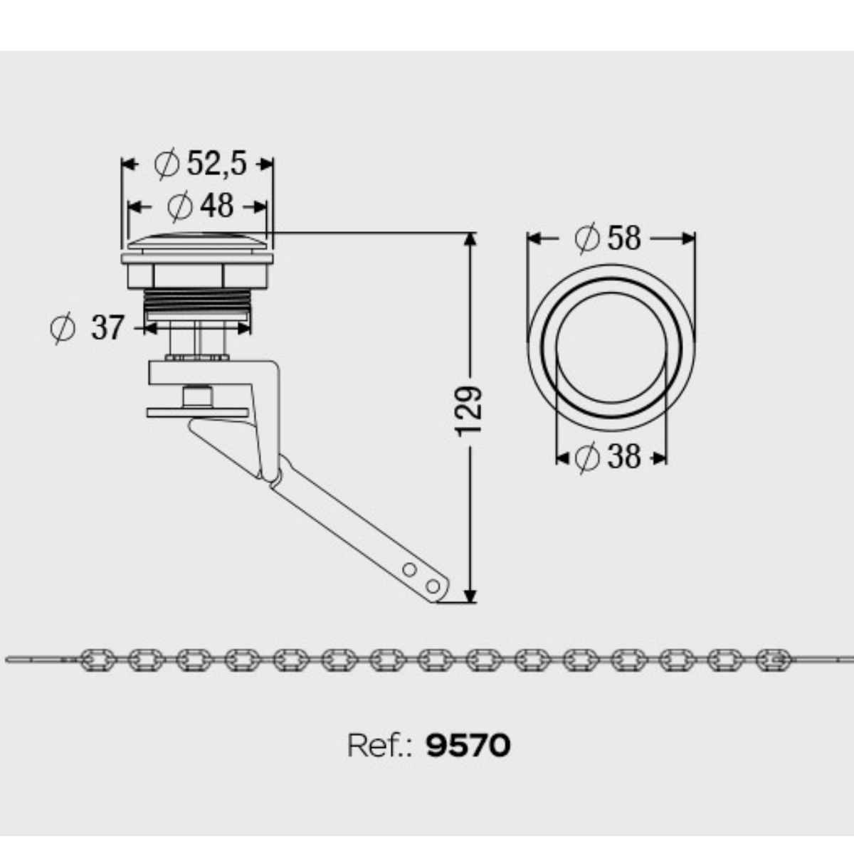 Acionador Mec. Saída Convenc. Sup. Caixa Acoplada 9570-censi - Carrefour