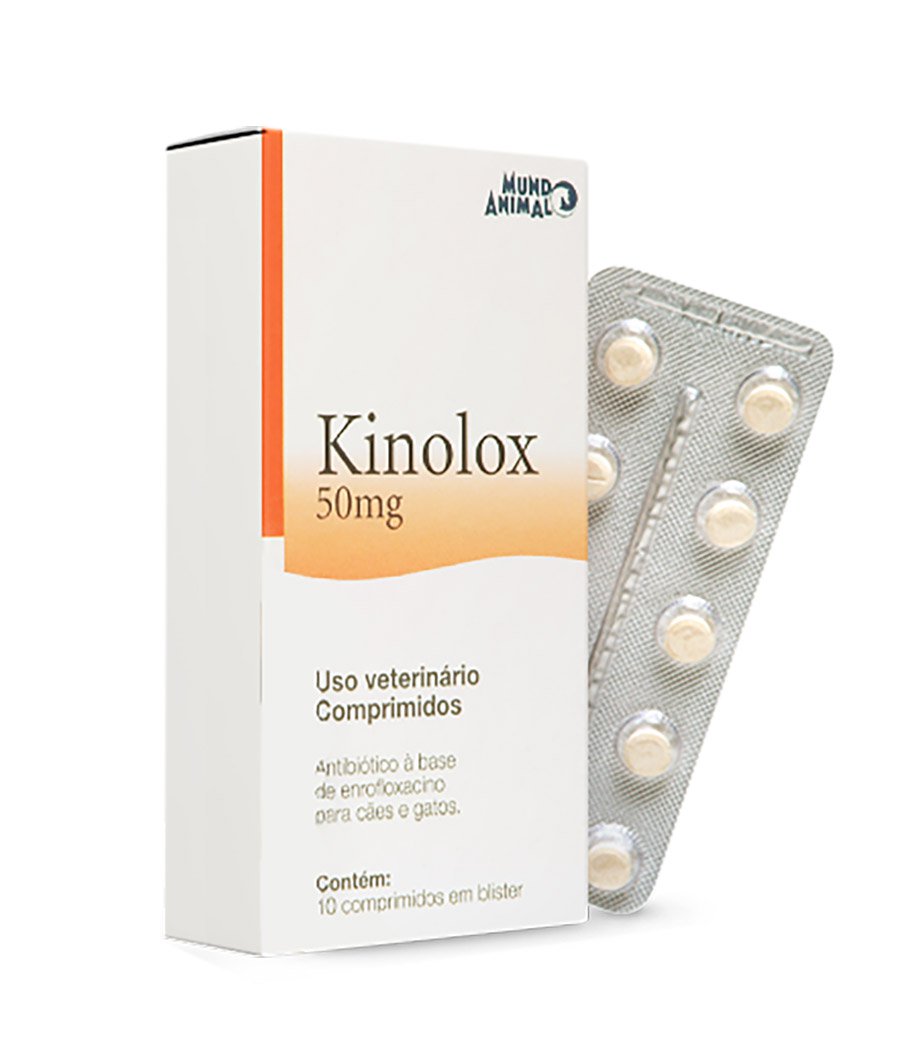 Antibiótico Kinolox 50mg - 10 comprimidos - Carrefour - Carrefour